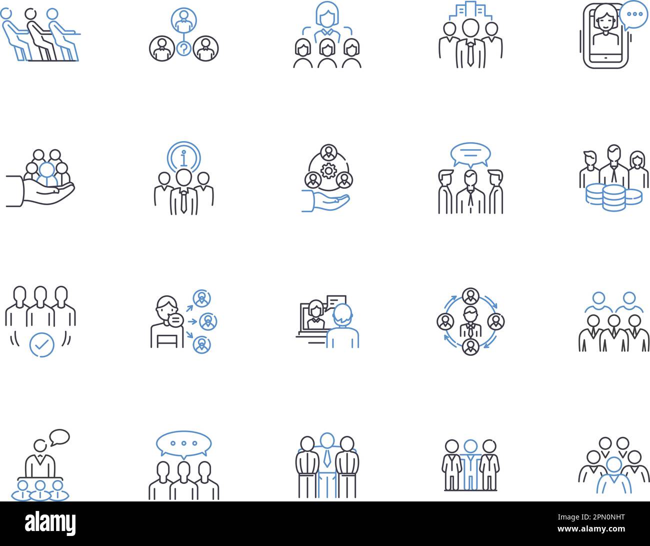 Team outline icons collection. Crew, Unit, Squad, Group, Collective ...