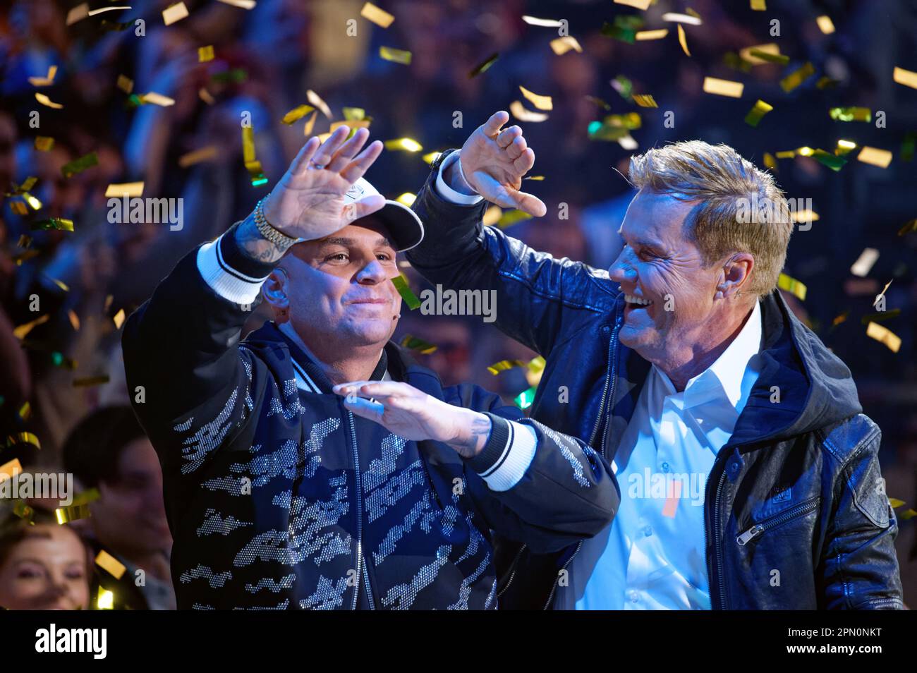 Cologne, Germany. 15th Apr, 2023. The jurors Pietro Lombardi (l) and ...