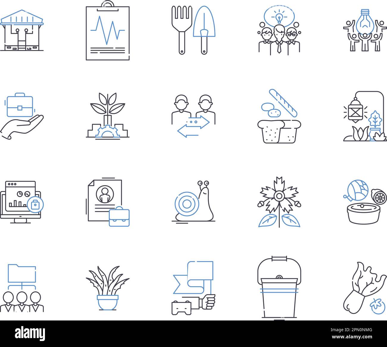 Organic farming outline icons collection. Organic, Farming, Agriculture ...