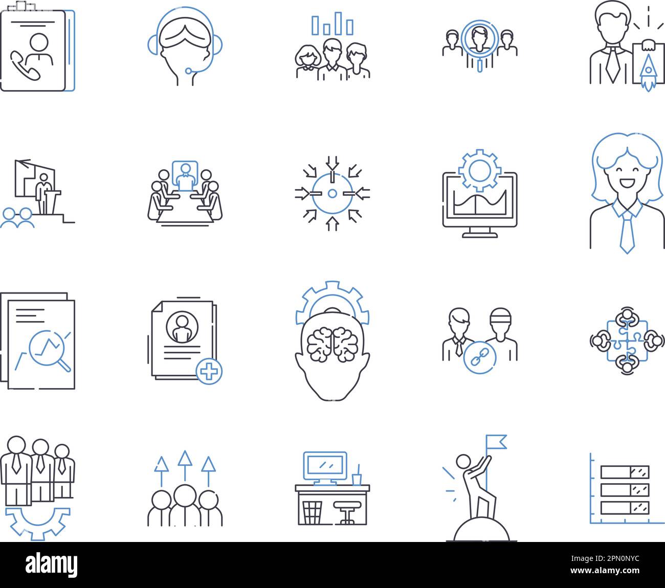 Supply chain team outline icons collection. Supply, chain, team ...