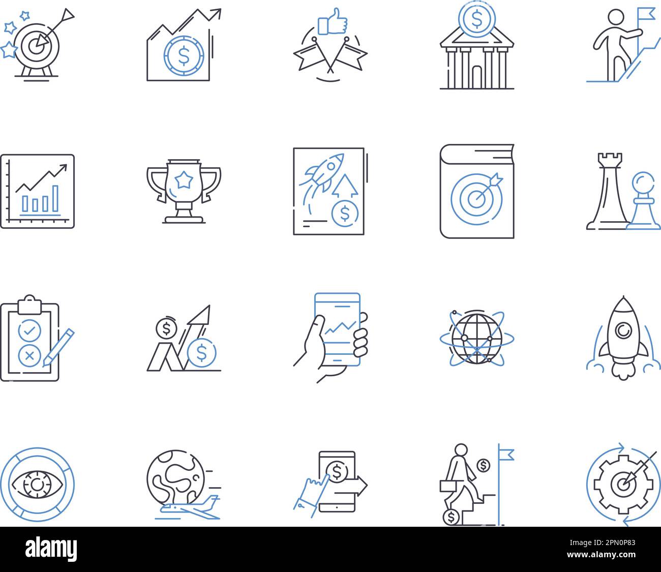 Business Model outline icons collection. Model, Enterprise, Strategy ...