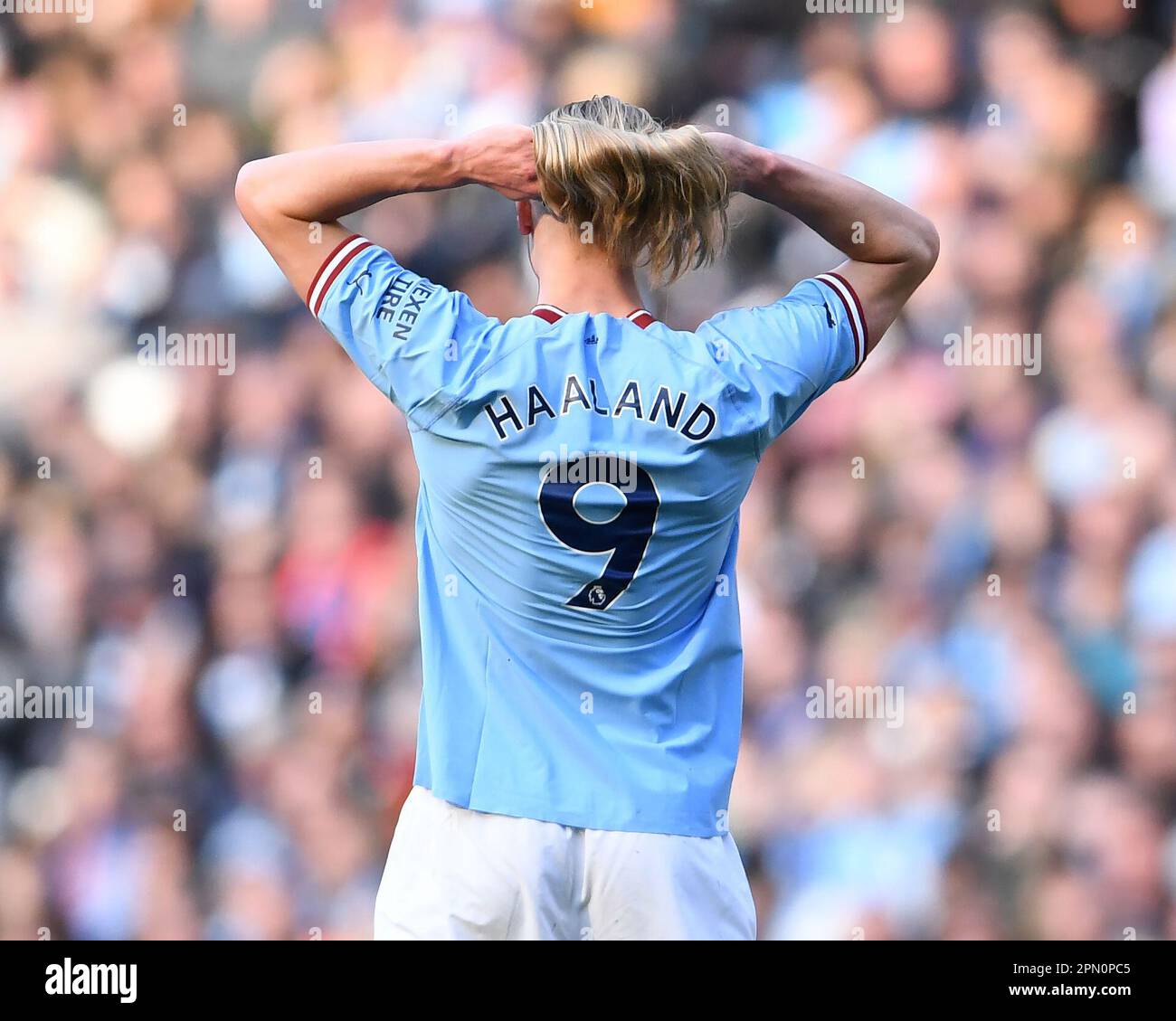 Manchester, England, 15th April 2023. Erling Haaland of Manchester City ...
