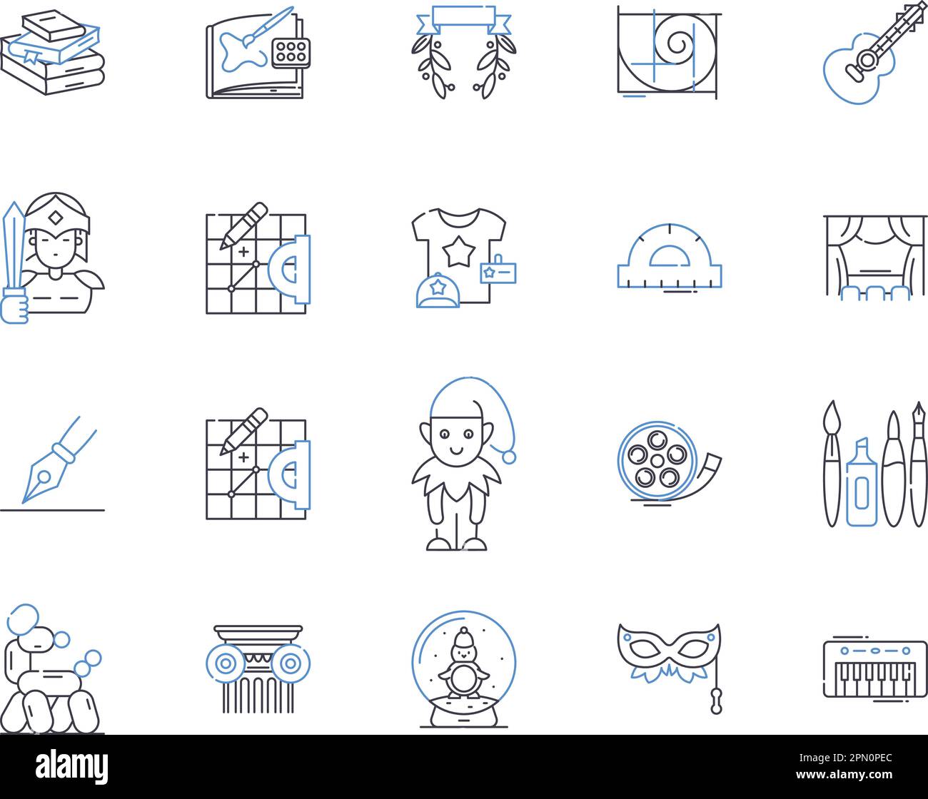 Creative people outline icons collection. Inventive, Artistic, Original ...