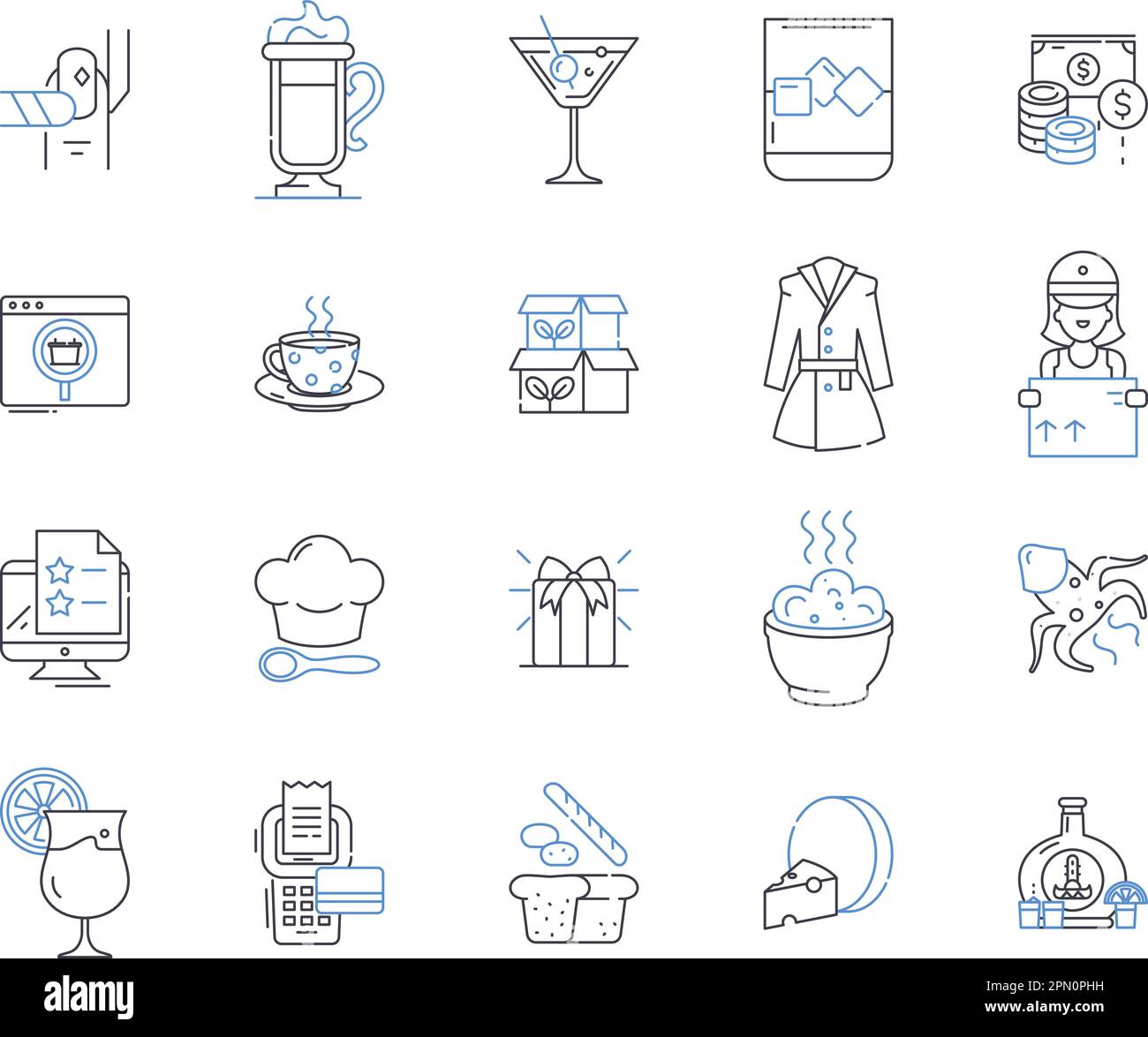 Grocery mall outline icons collection. Grocer, mall, grocery, store ...