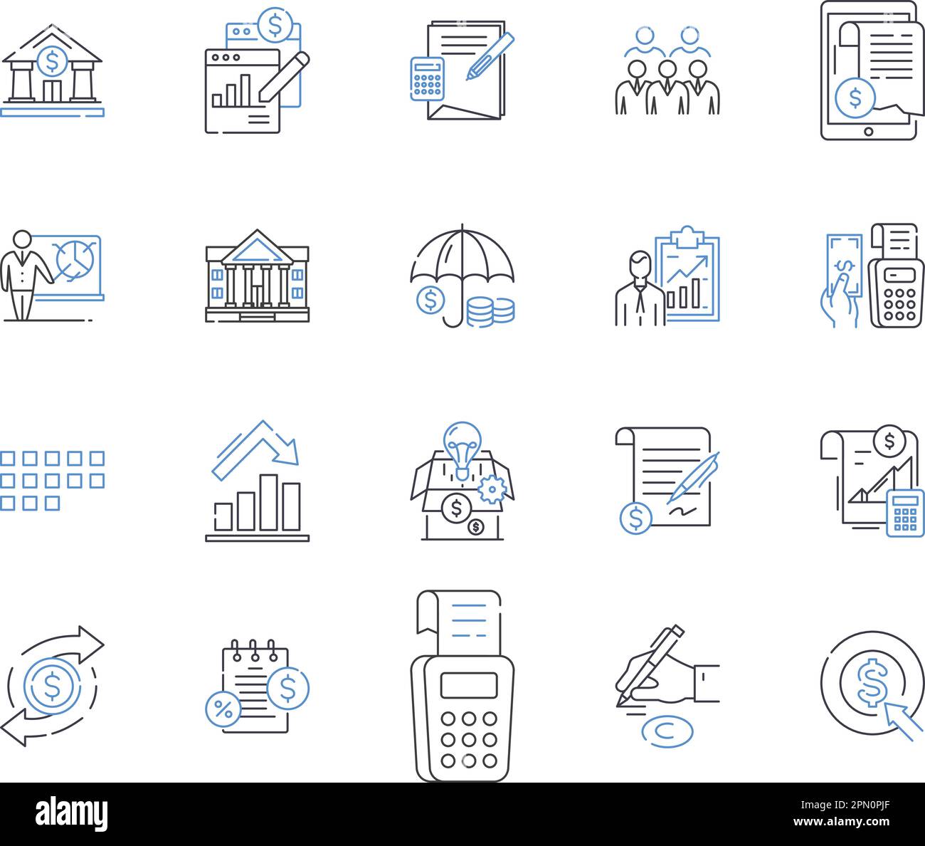 Business Intelligence Outline Icons Collection Business Intelligence Analytics Data Mining