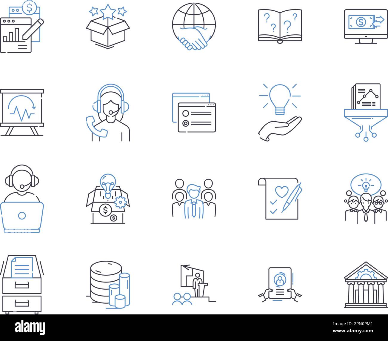 Balanced Scorecard Outline Icons Collection Scorecard Balanced Metrics Performance