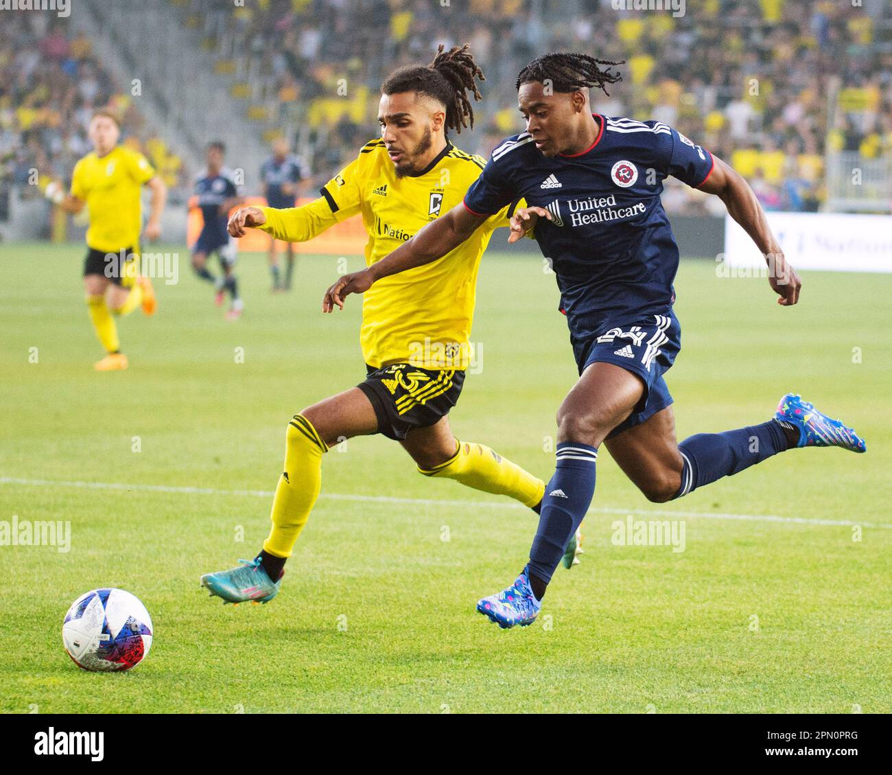 April 15, 2023:New England Revolution defender DeJuan Jones (24) fights ...