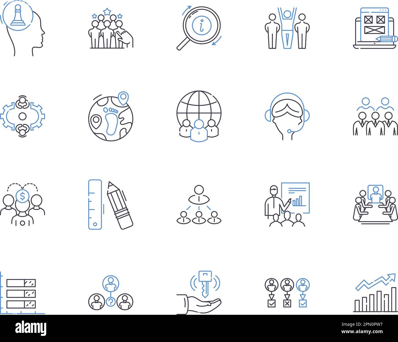 Department colleagues outline icons collection. Co-workers, Peers ...