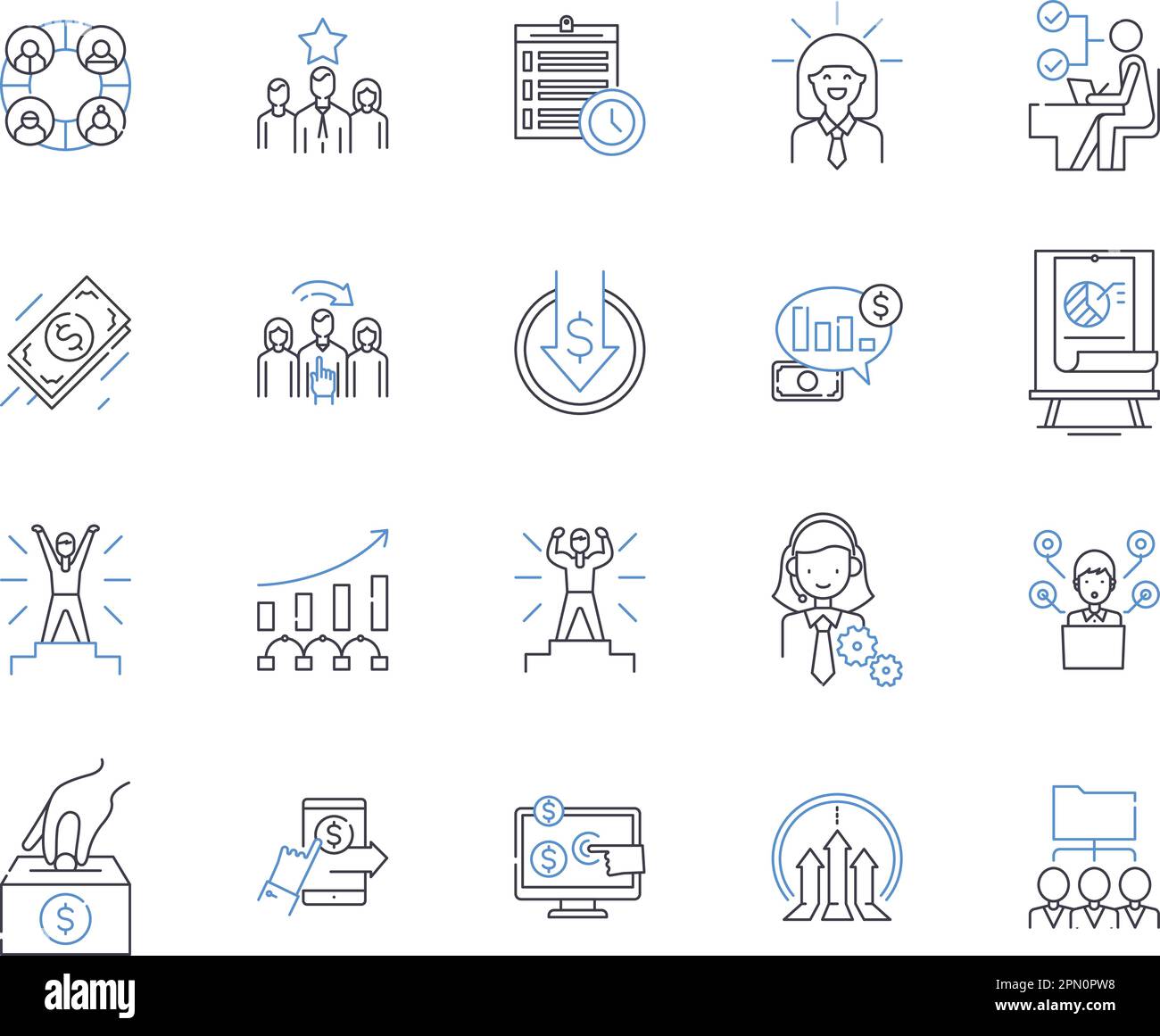 Work Productivity Outline Icons Collection Productivity Work Efficiency Output Results