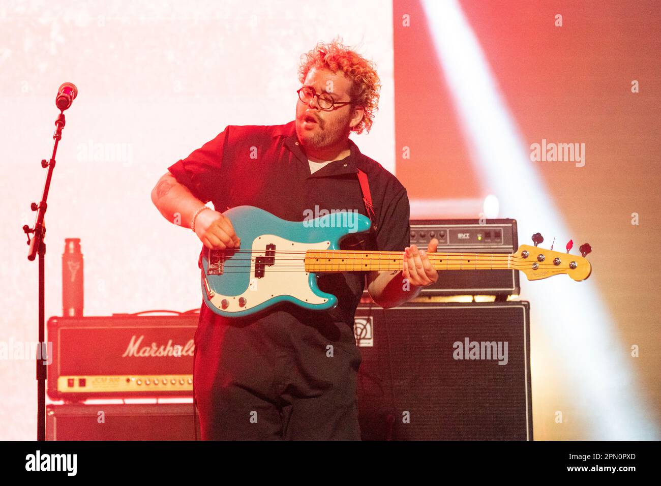 David Orozco of Destroy Boys performs at the Coachella Music & Arts Festival at the Empire Polo ...