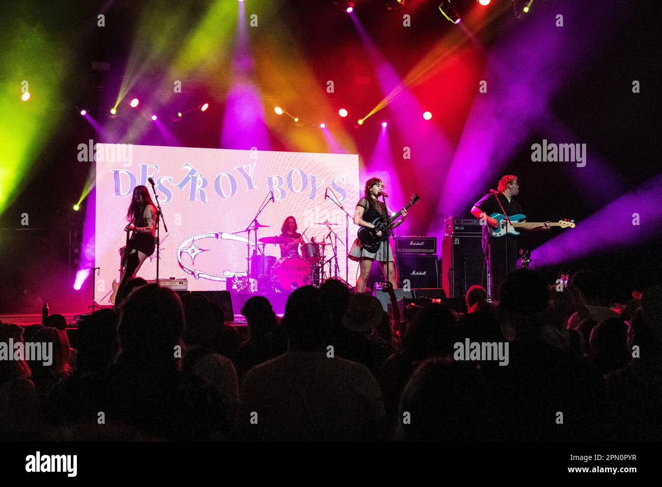 Violet Mayugba, left, Narsai Malik, Alexia Roditis, and David Orozco of ...