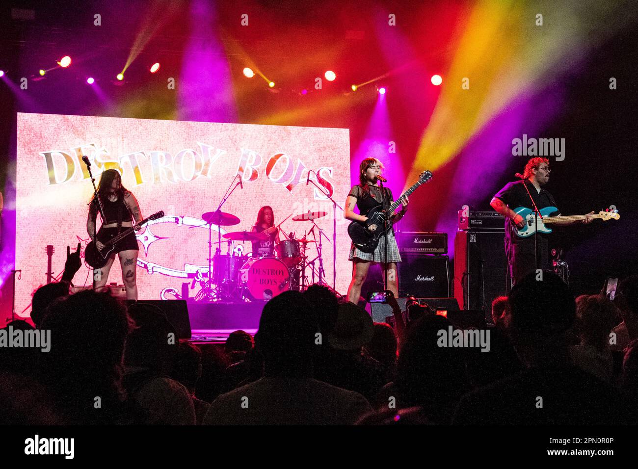 Violet Mayugba, left, Narsai Malik, Alexia Roditis, and David Orozco of ...