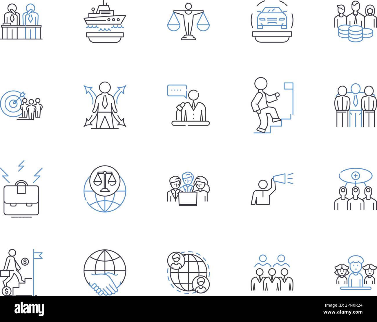 Performance management outline icons collection. Performance, Management, Appraisal, Improvement ...