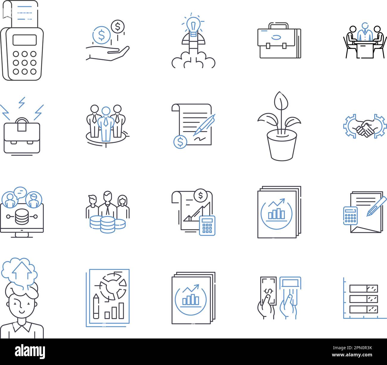 Business and accounting outline icons collection. Finance, Accounting ...