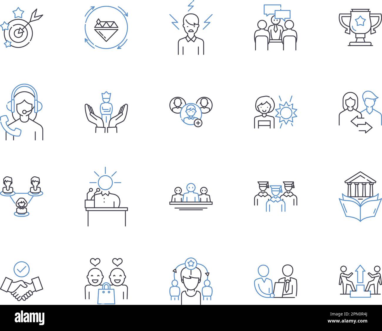 Corporate coaching outline icons collection. Corporate, Coaching ...