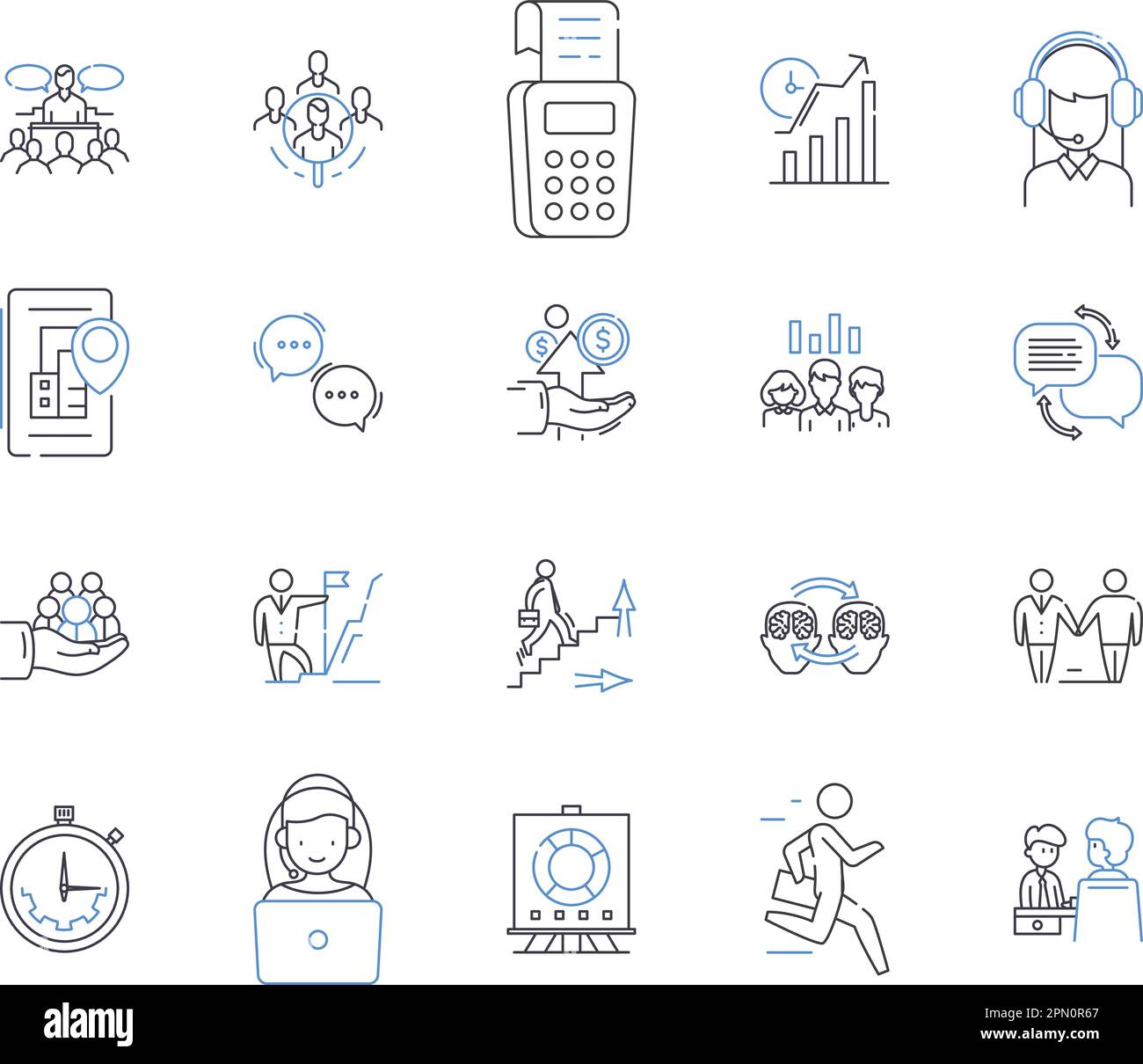 Management And Office Outline Icons Collection Office Management management-and-office-outline-icons-collection-office-management