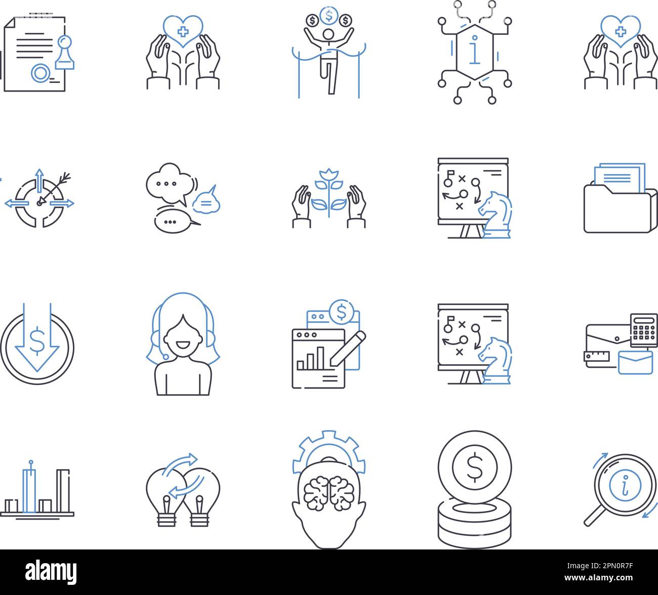 Assessment And Audit Outline Icons Collection Auditing Assessing Evaluation Monitoring
