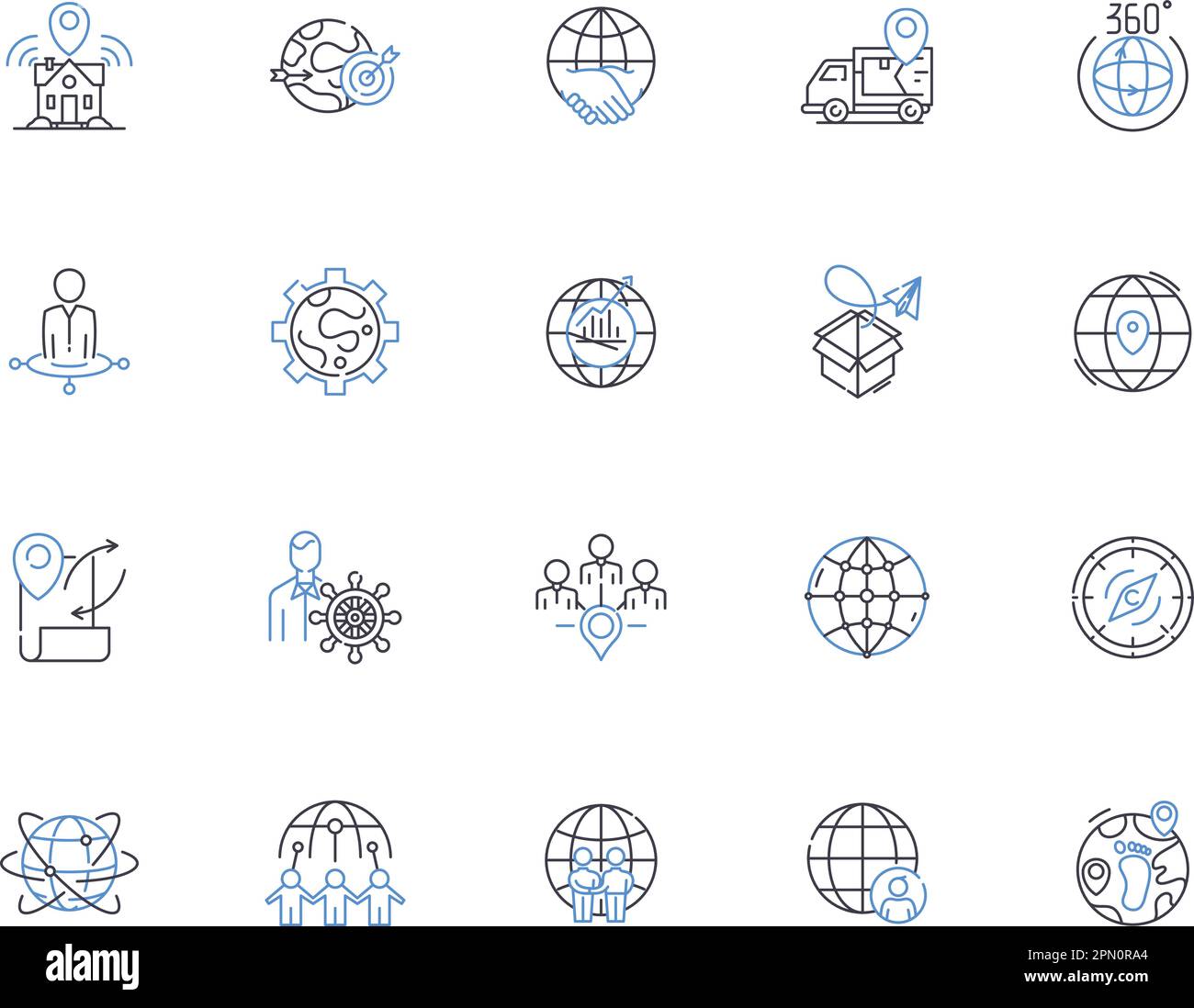Maps And Locations Outline Icons Collection Maps Locations Geography Navigation Survey