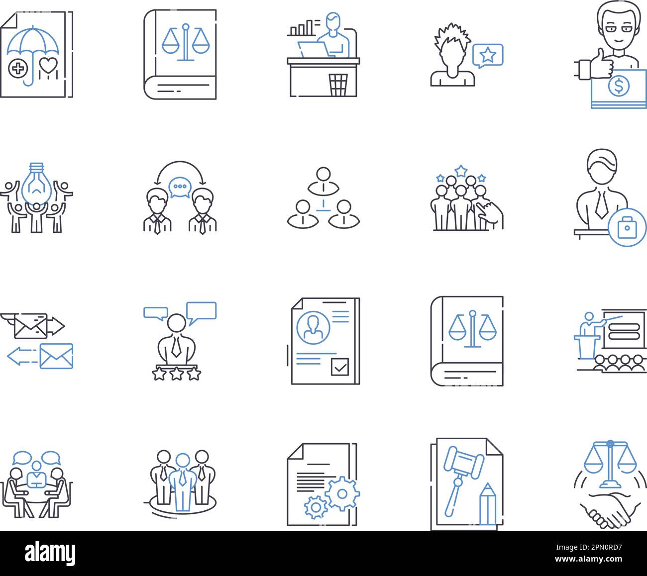 Performance Management Outline Icons Collection Performance