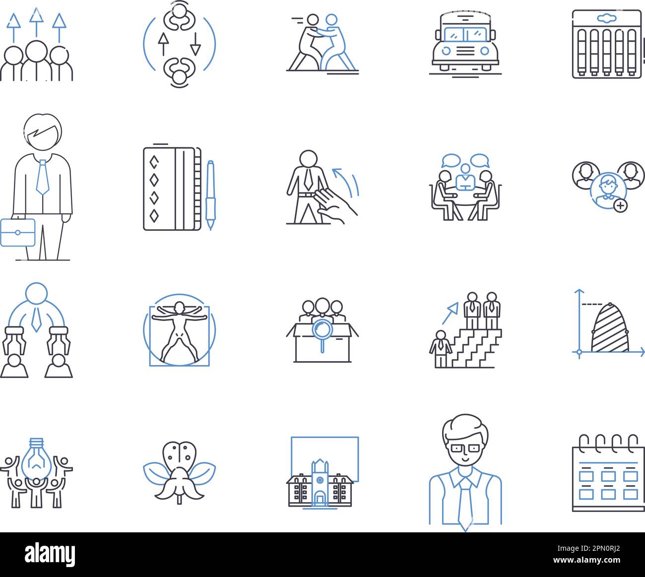 School and education outline icons collection. School, Education, Learn ...