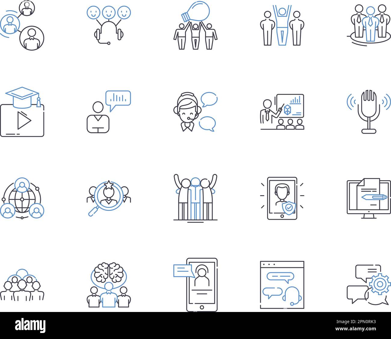 Community people outline icons collection. Community, People, Citizens ...