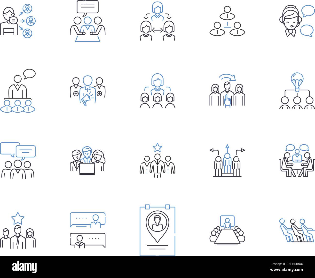 Management Teamwork Outline Icons Collection Teamwork Management Collaboration Efficiency