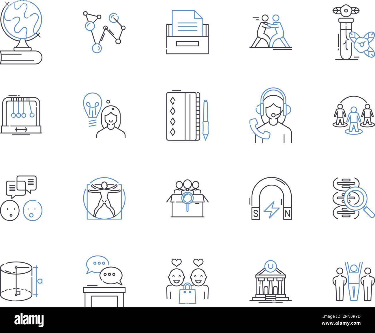 Traching and learning outline icons collection. Teaching, Learning ...