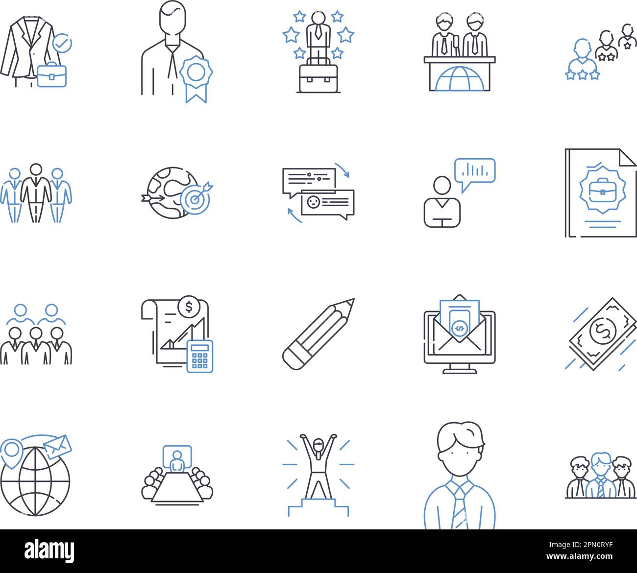 Talent management outline icons collection. Talent, Management ...