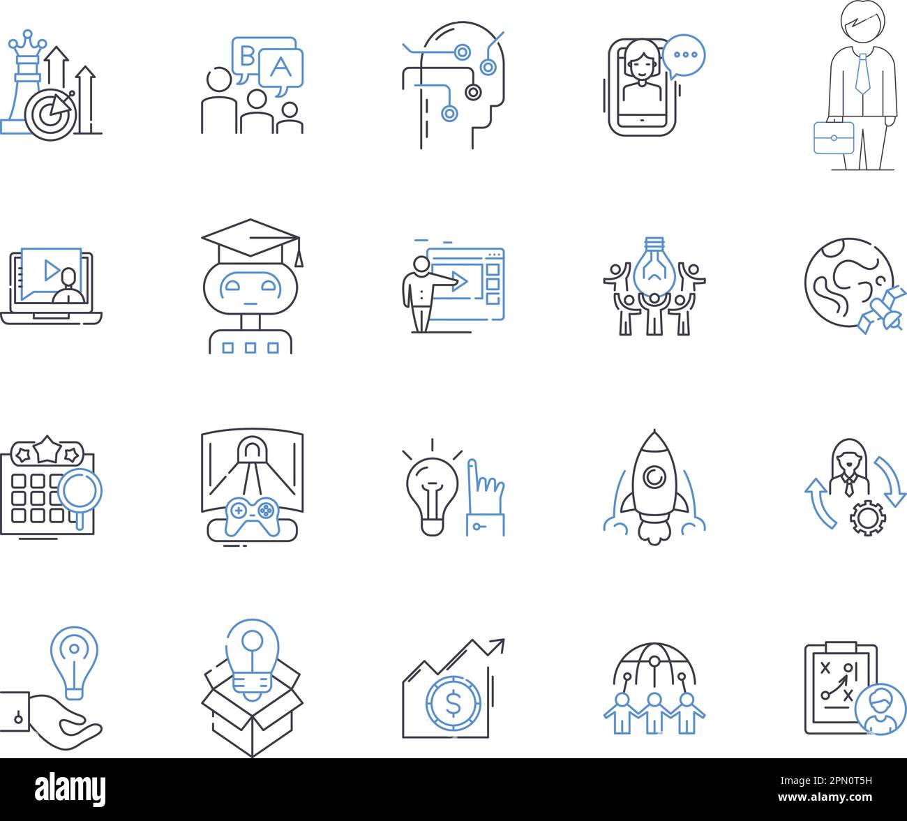 Innovation technology outline icons collection. Innovative, Technology ...