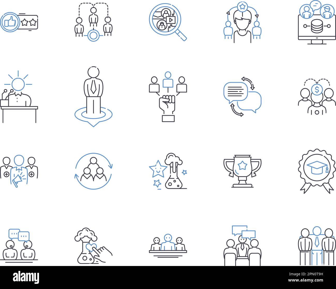 Business training outline icons collection. Business, Training ...