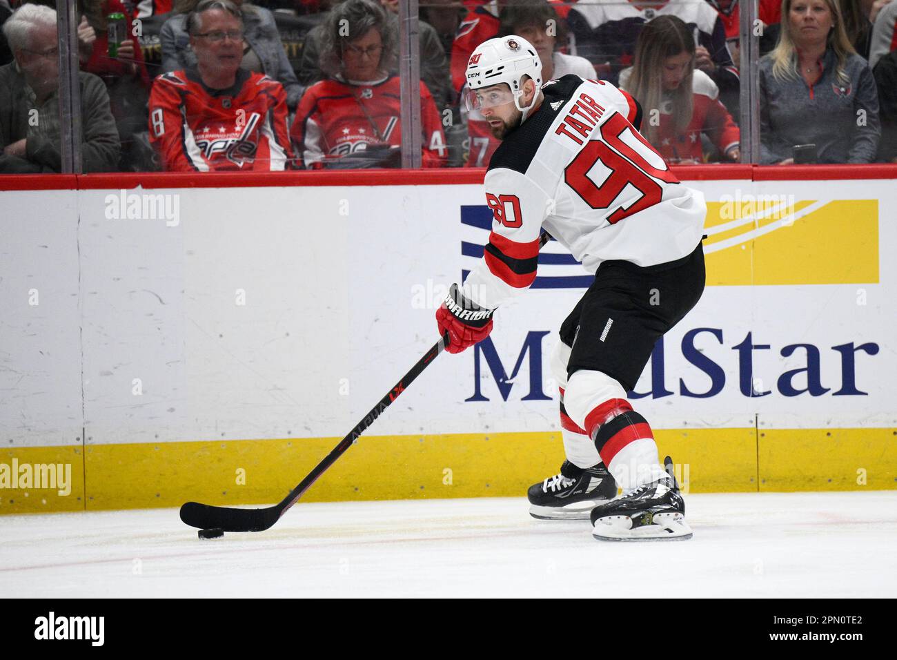 New Jersey Devils left wing Tomas Tatar (90) in action during the first ...