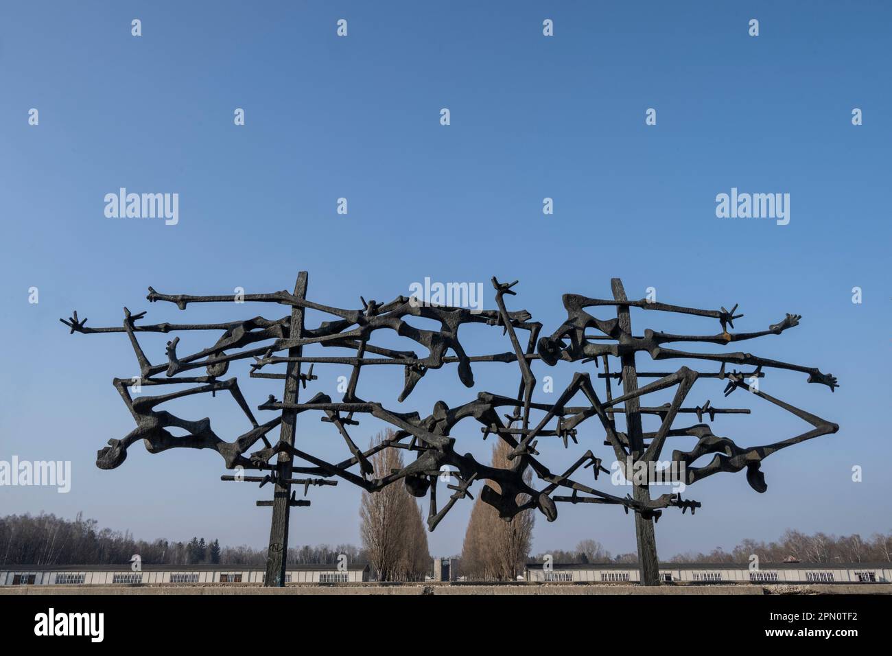 Memorial Sculpure at Dachau memorializing the Holocaust victims, done ...
