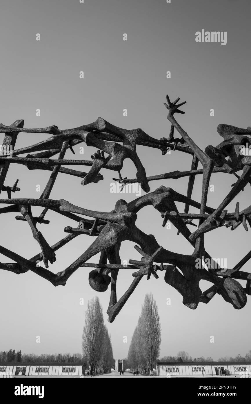 Memorial victims concentration camp Black and White Stock Photos ...