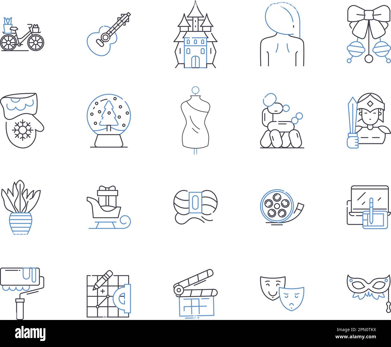 DIY projects outline icons collection. Crafts, Modelling, Building ...