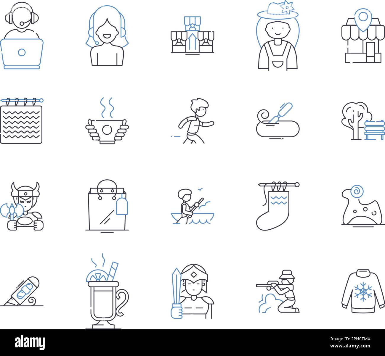 Handcraft outline icons collection. handcraft, artisan, craft ...