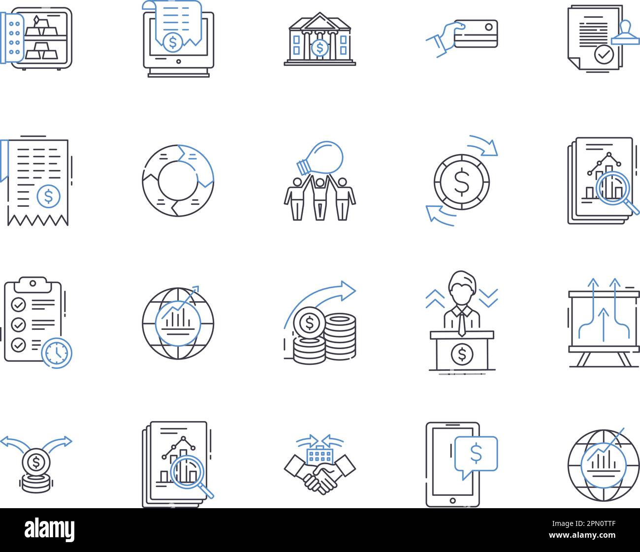 Risk Management Outline Icons Collection Management Risk Strategy Compliance Analysis