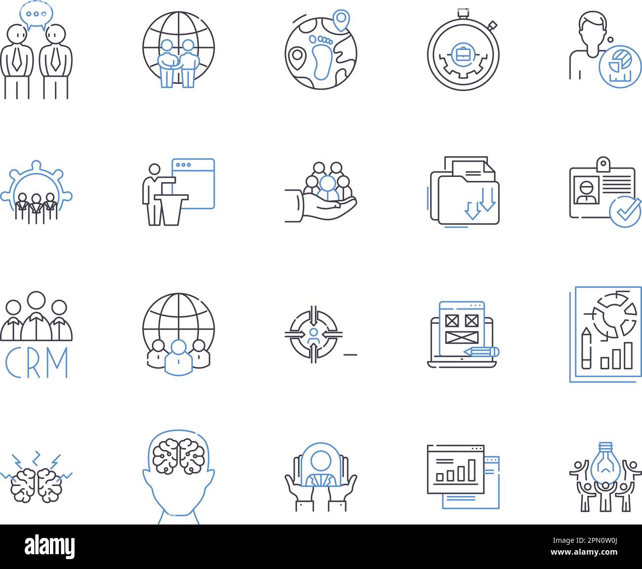 Supply chain team outline icons collection. Supply, chain, team ...