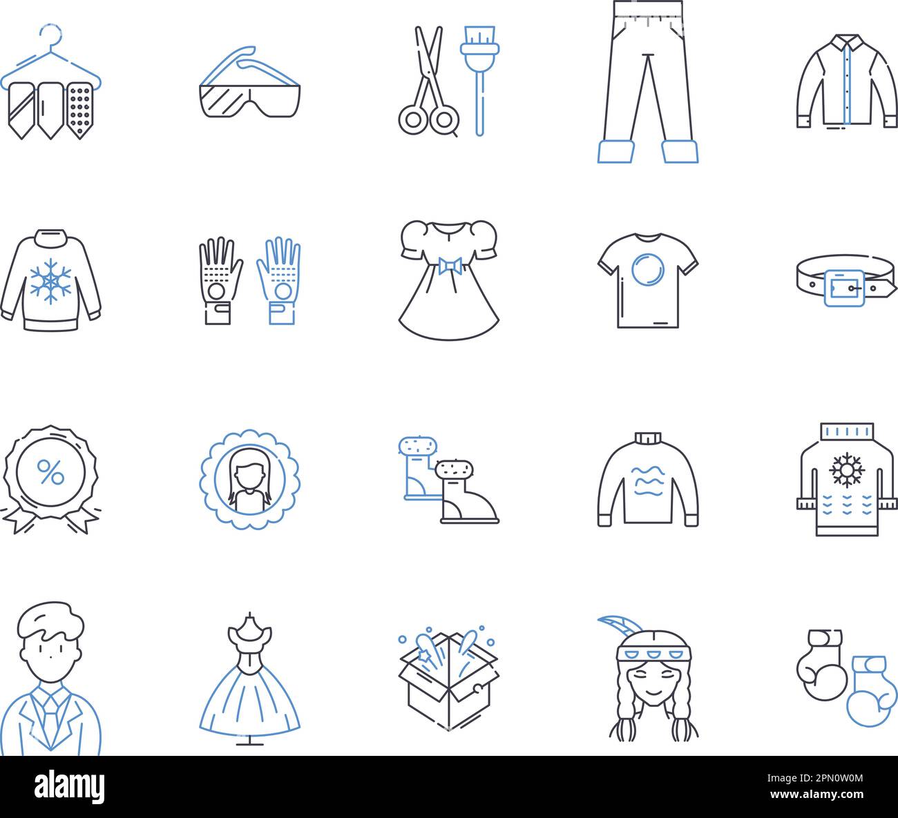 Shops and retail outline icons collection. Retailers, stores, shops ...