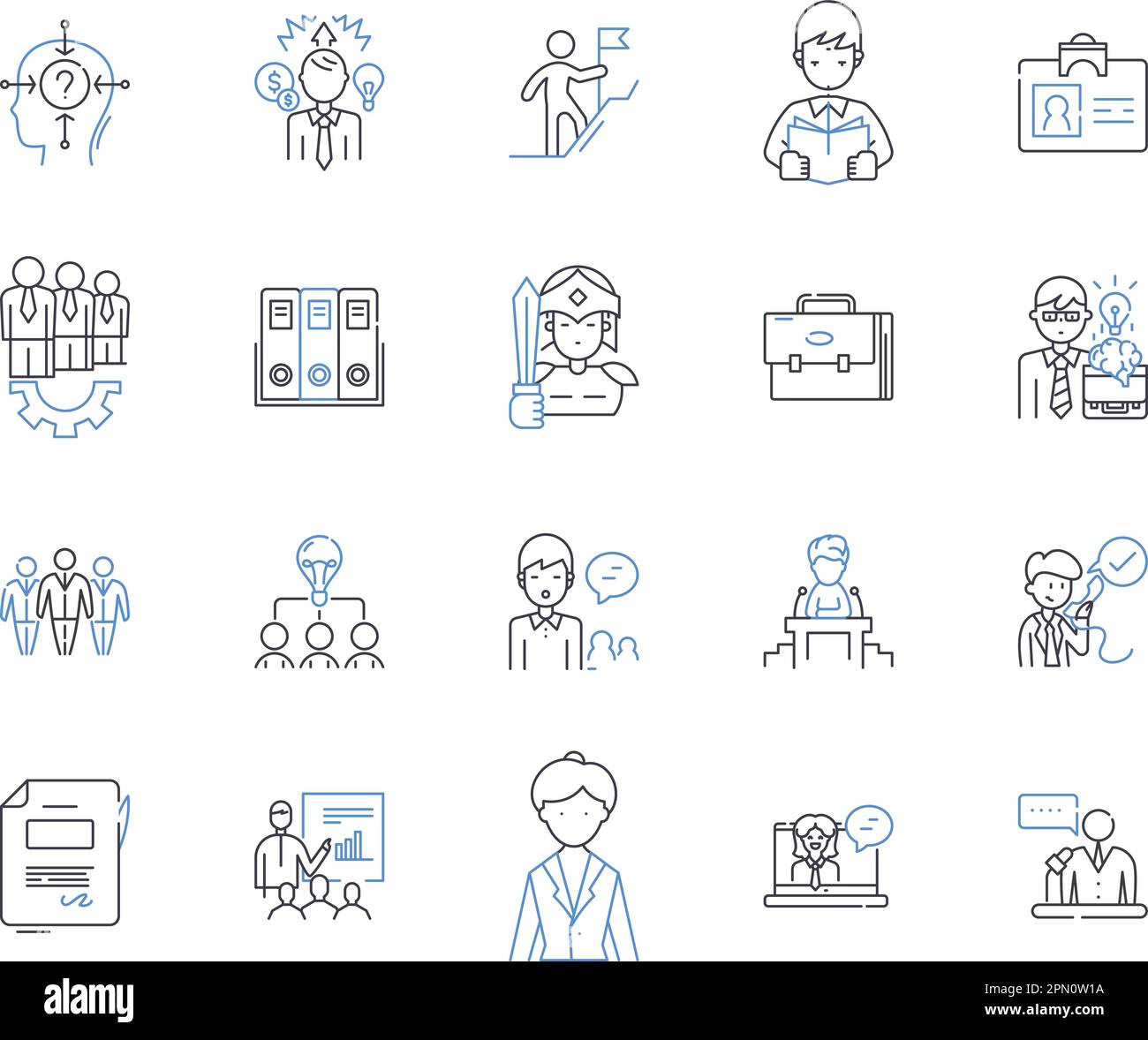 Leadership skills outline icons collection. seperateLeadership, Skills ...