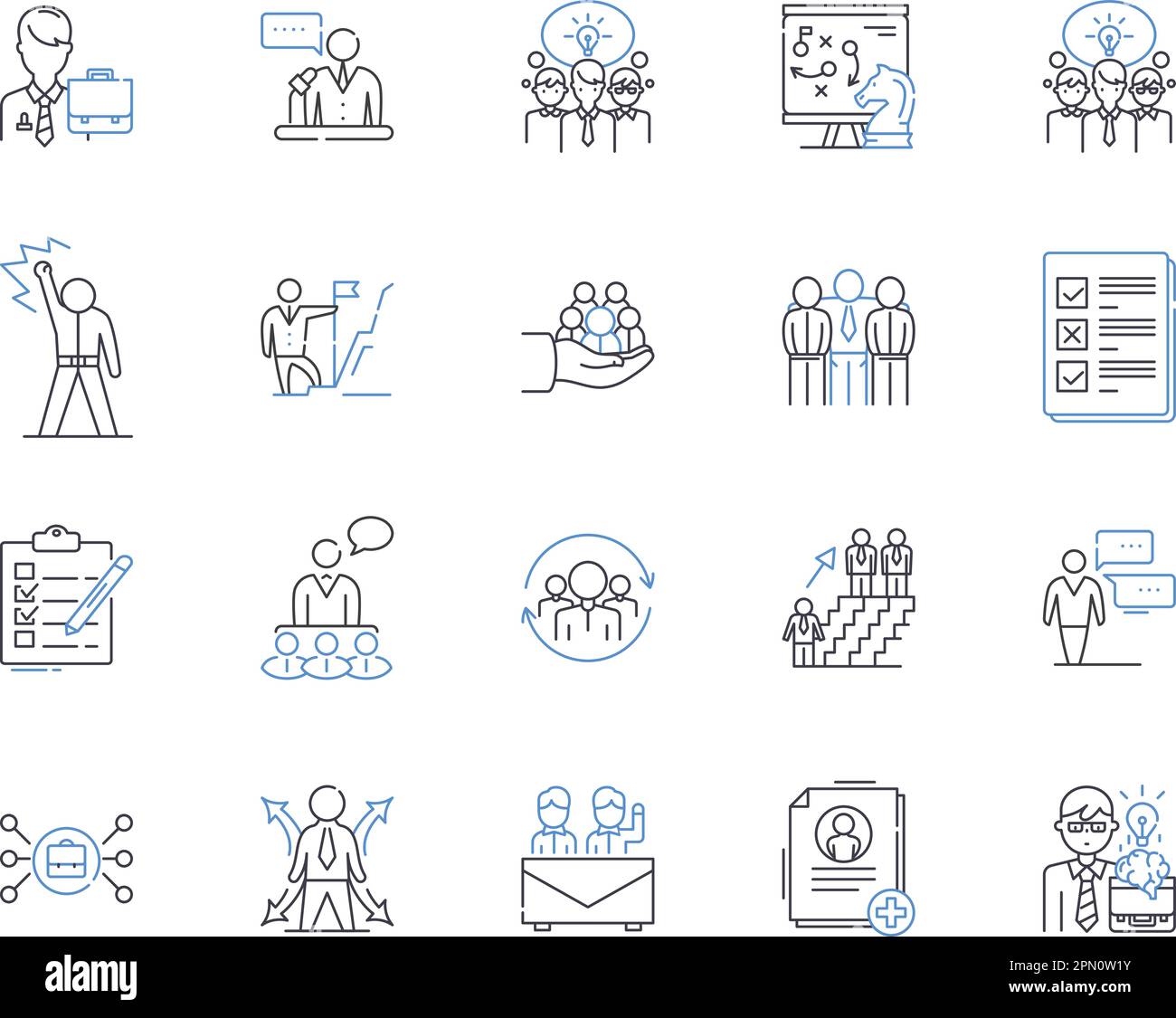Office workers outline icons collection. Office, Workers, Clerk ...