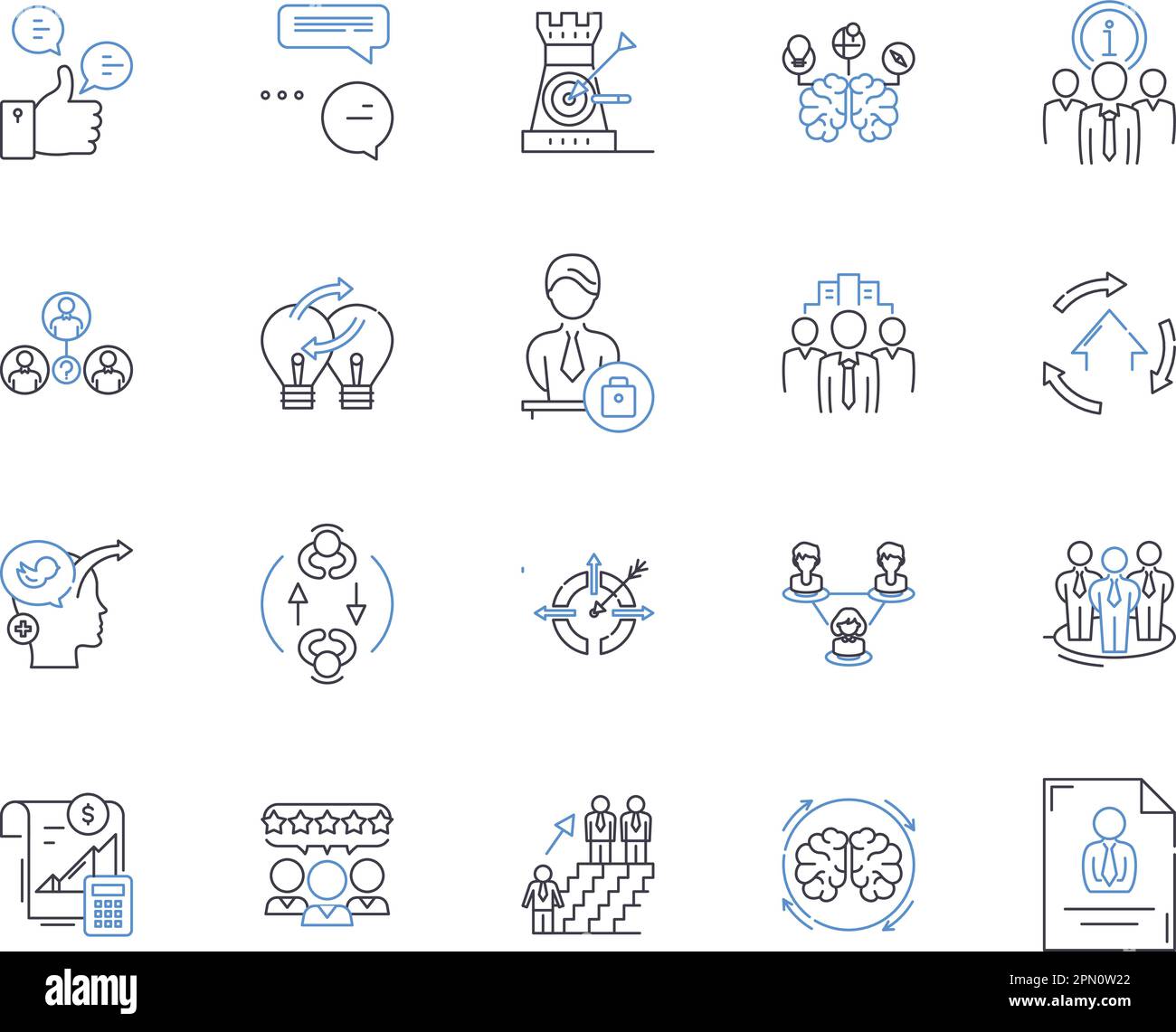 Holding company outline icons collection. holding, company ...
