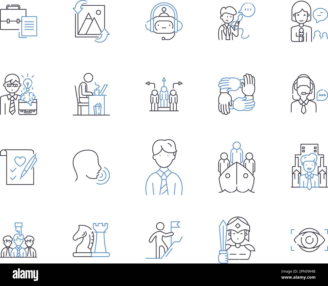 Career growth outline icons collection. Career, Growth, Progression ...