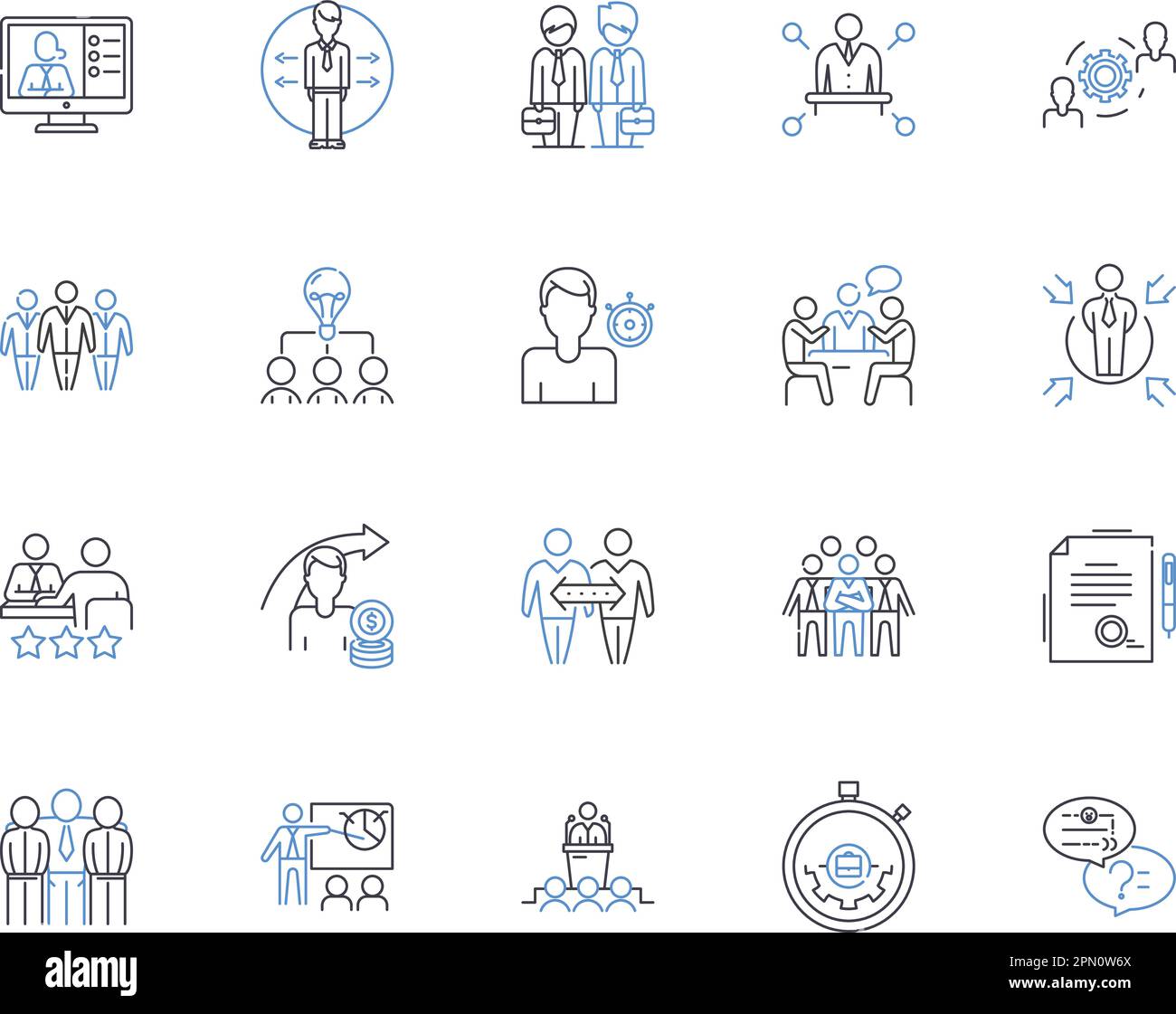 Management Workflow Outline Icons Collection Management Workflow