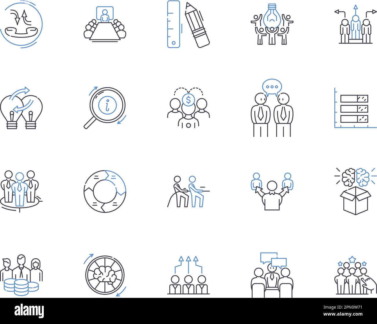 Department Workflow Outline Icons Collection Department Workflow