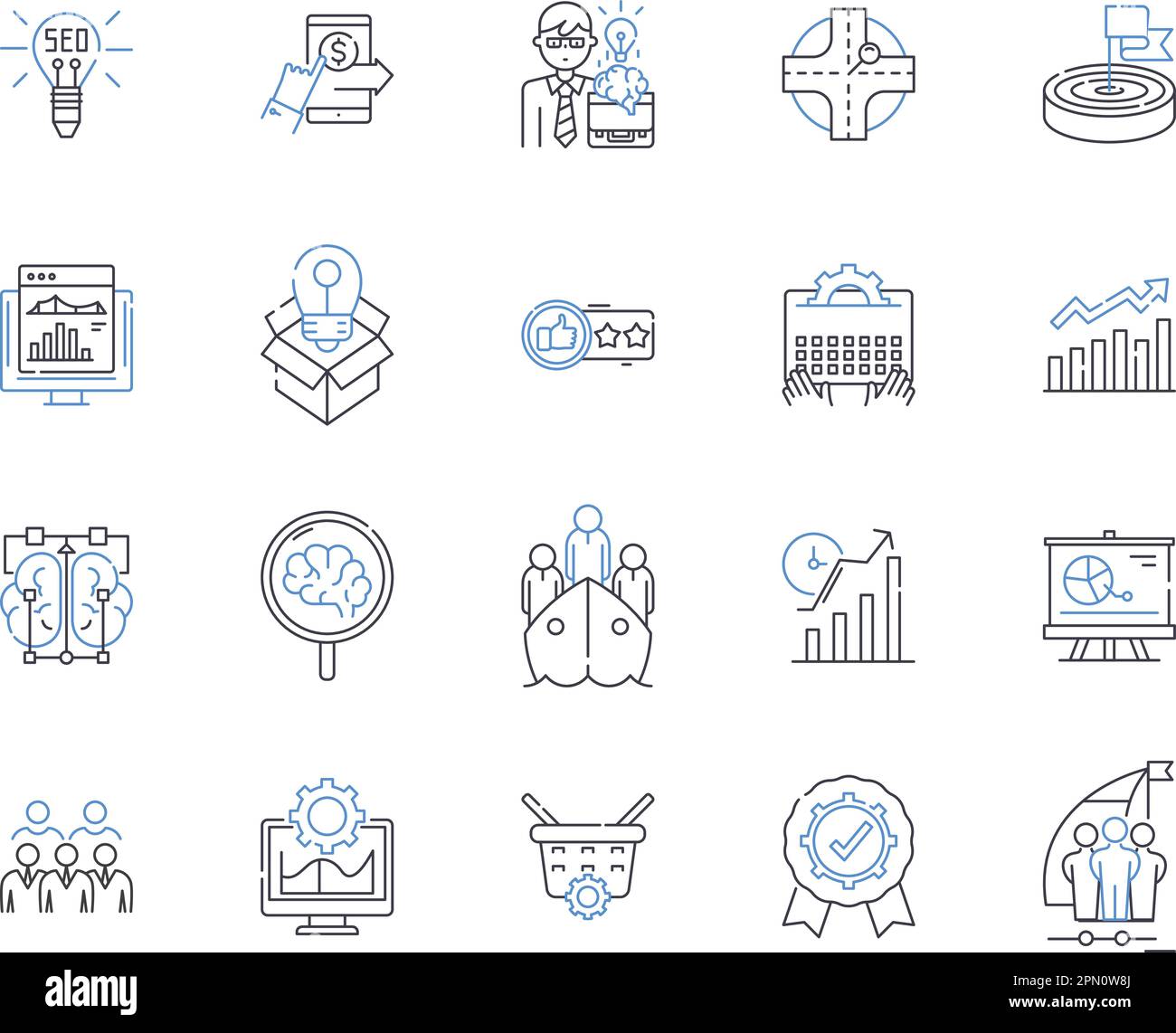 Strategy and brainstorming outline icons collection. Strategy ... Strategy and brainstorming outline icons collection. Strategy ...