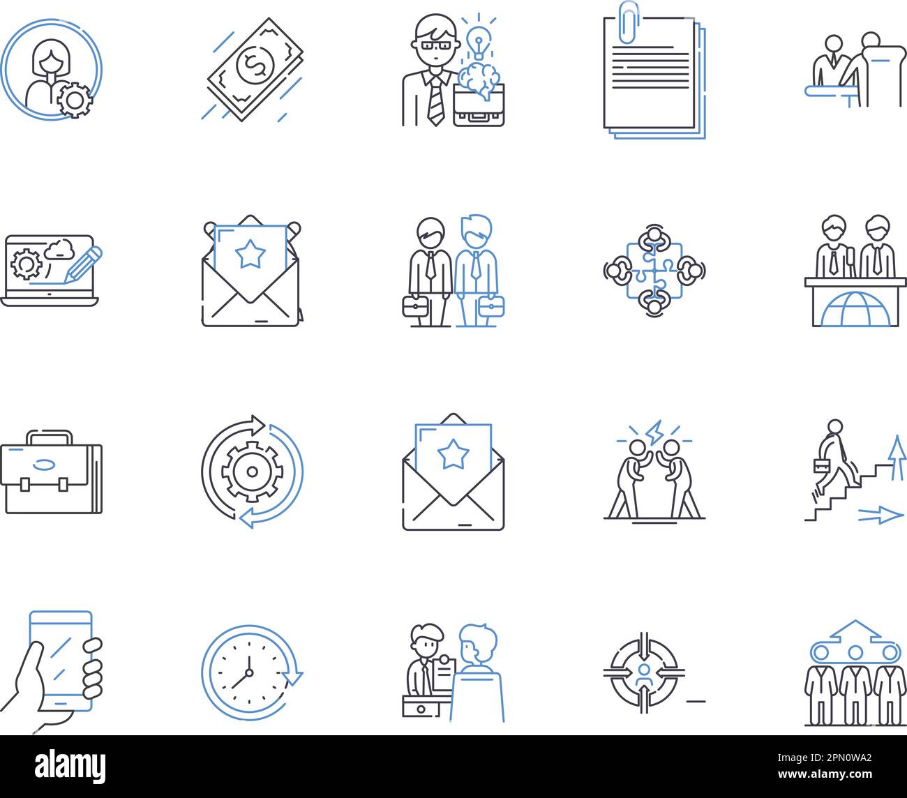Sales Management Outline Icons Collection Sales Management Planning