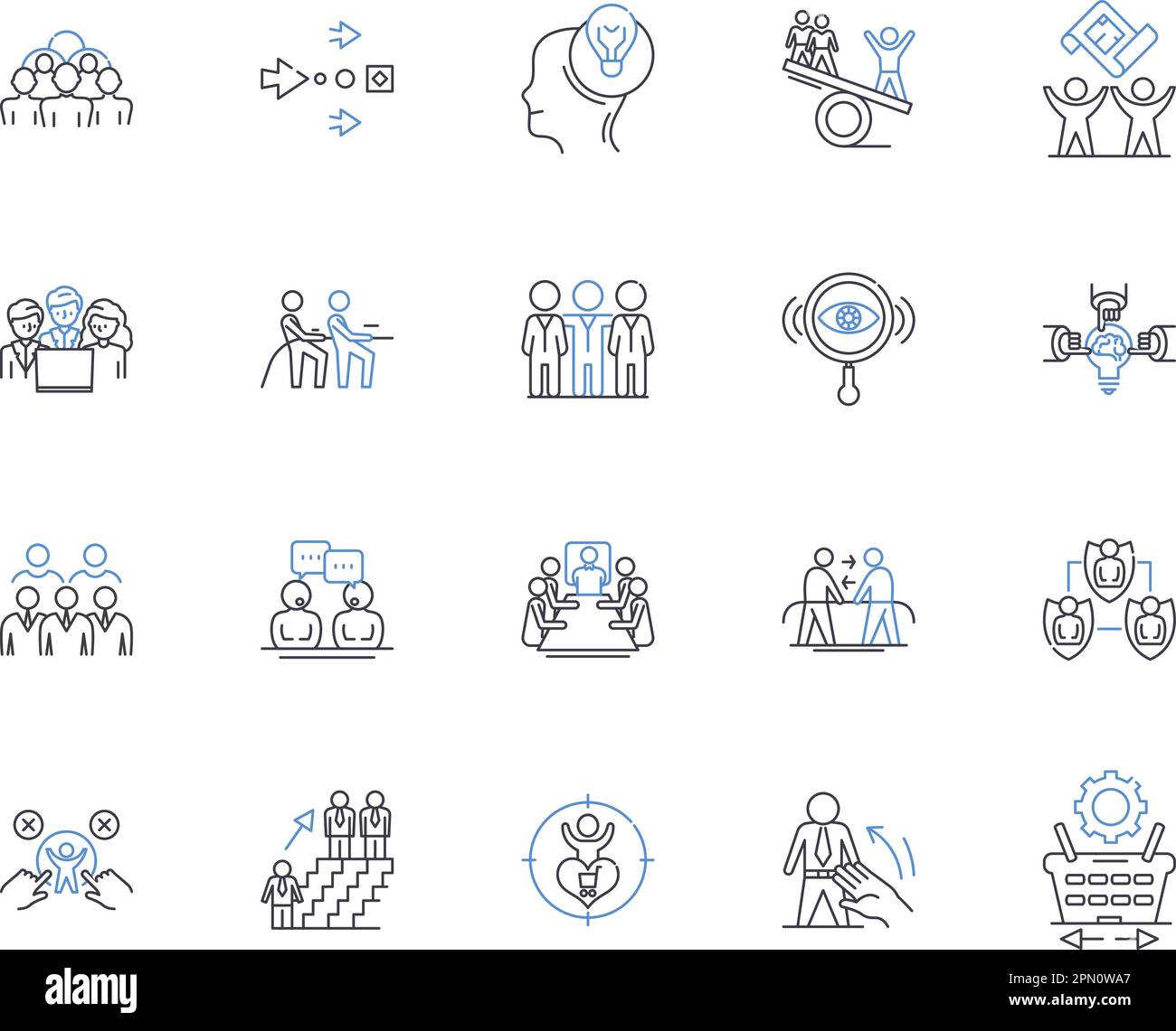 Company team outline icons collection. Company, Team, Corporate, Group ...