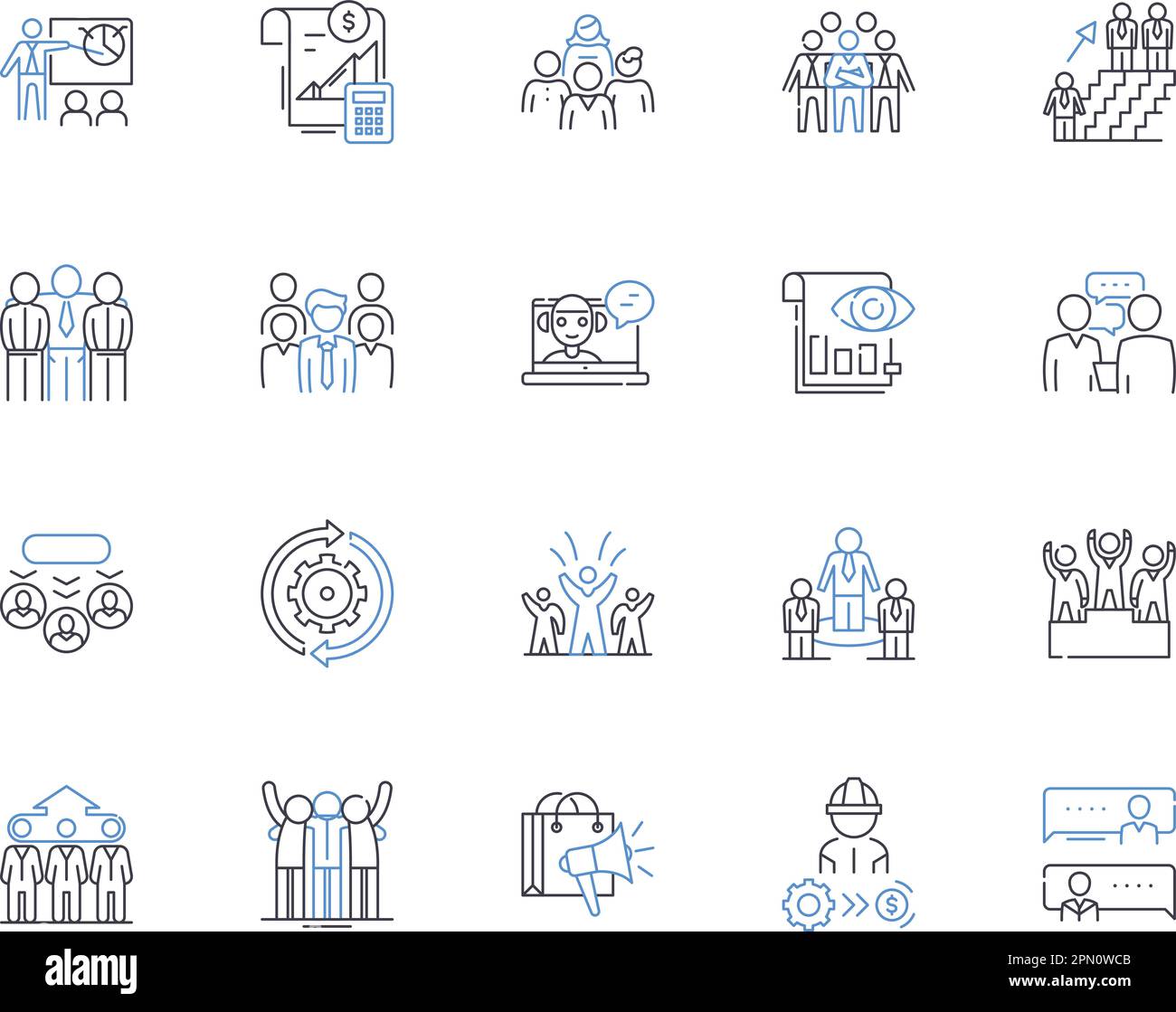 Investment company outline icons collection. Investment, Company ...