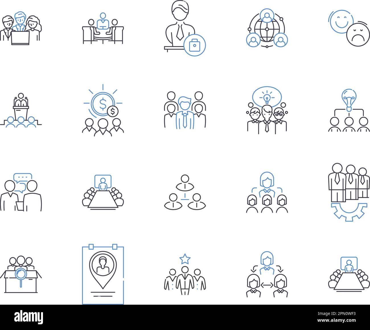 Management colleguages outline icons collection. Management, Colleges ...