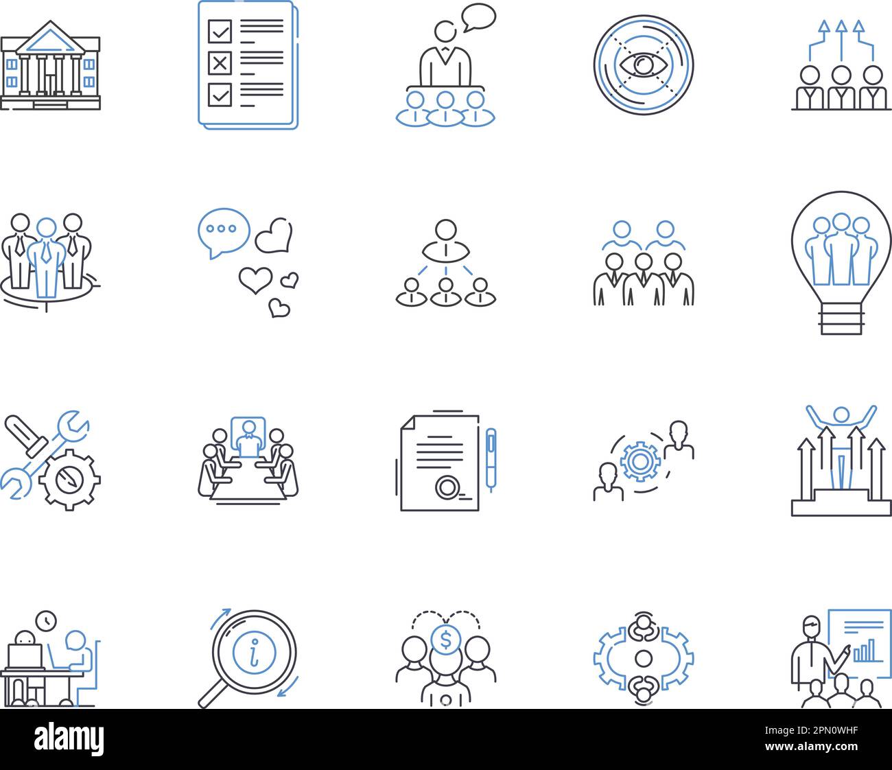Supply chain team outline icons collection. Supply, chain, team ...